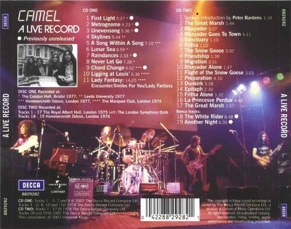 Camel - A Live Record ( 2 Cds ) - Submarino Amarillo Mexico