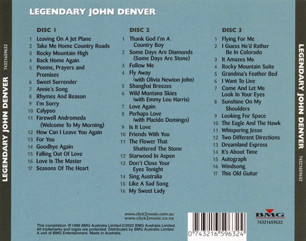 John Denver - Legendary ( 3 Cds ) - Submarino Amarillo Mexico
